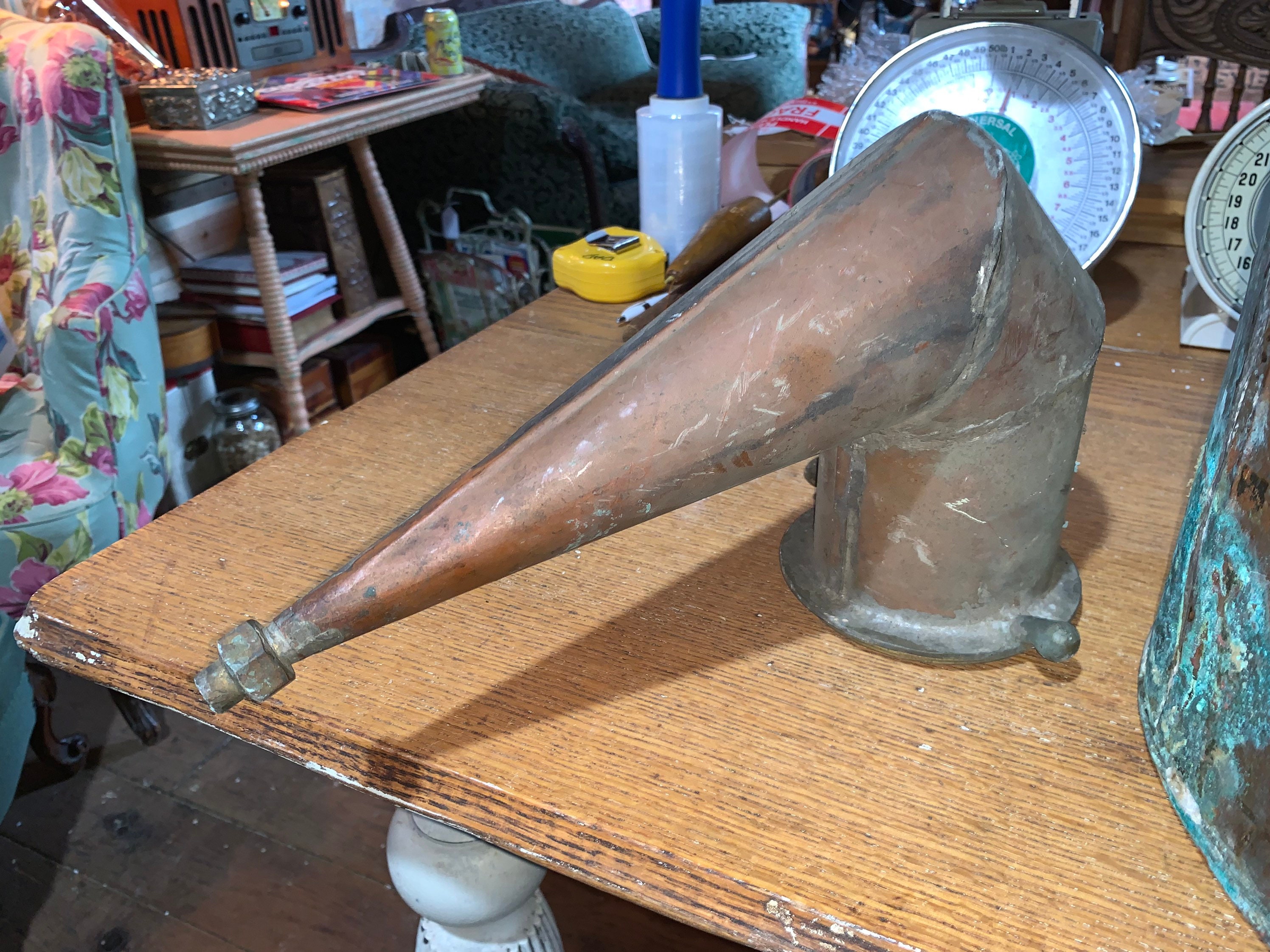 1930s Very Large, Heavy Gauge Copper Pot With Handles, Approximately 14 ...
