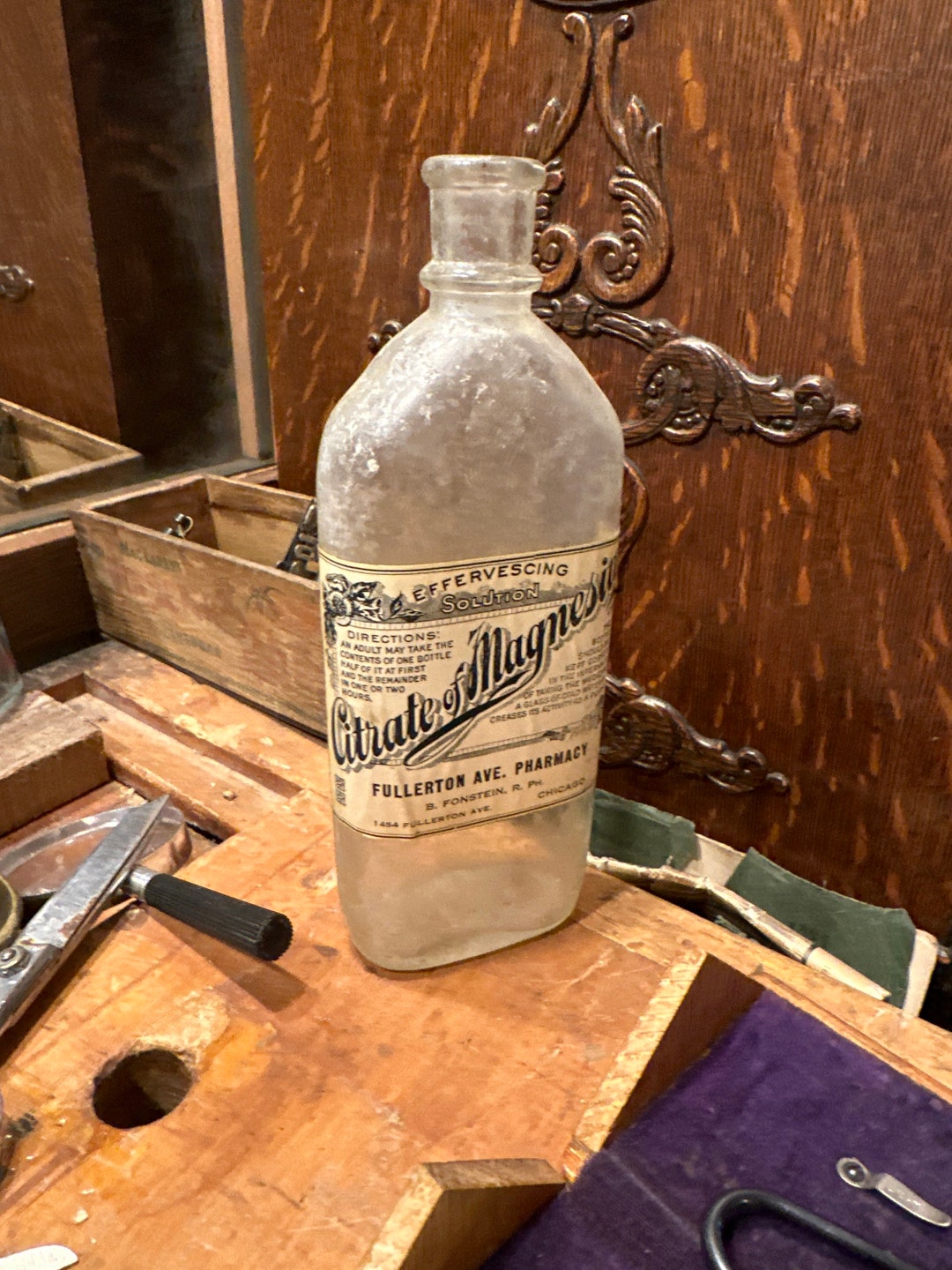 Antique Citrate of Magnesium Bottle From Chicago on Fullerton Ave ...