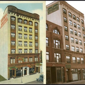 Vintage Lewis Hotel Glass Reverse Painted and Framed, 150 Rooms With ...
