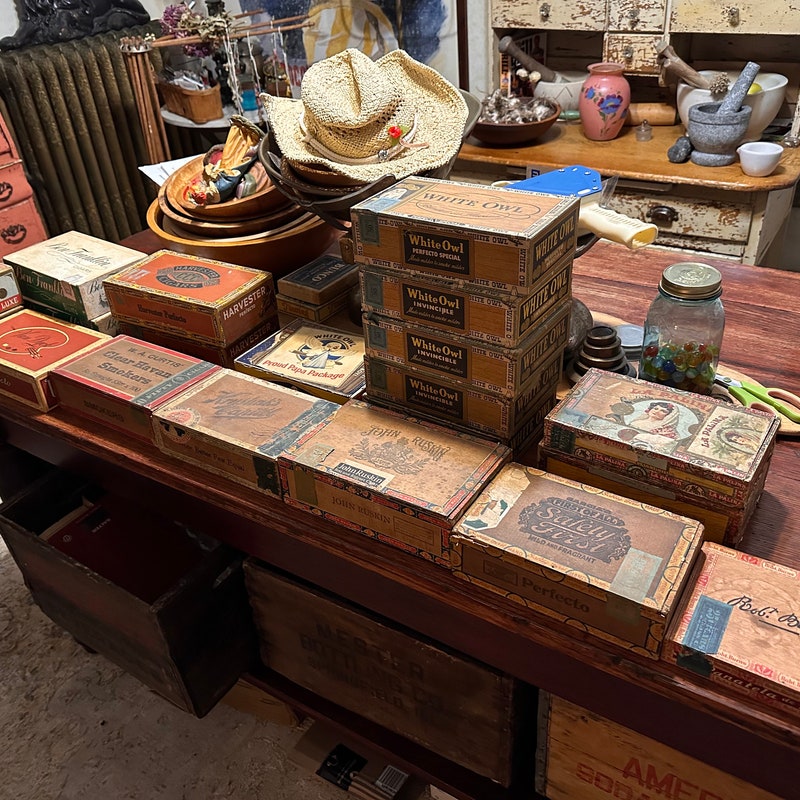 Decorated Cigar Box - Etsy