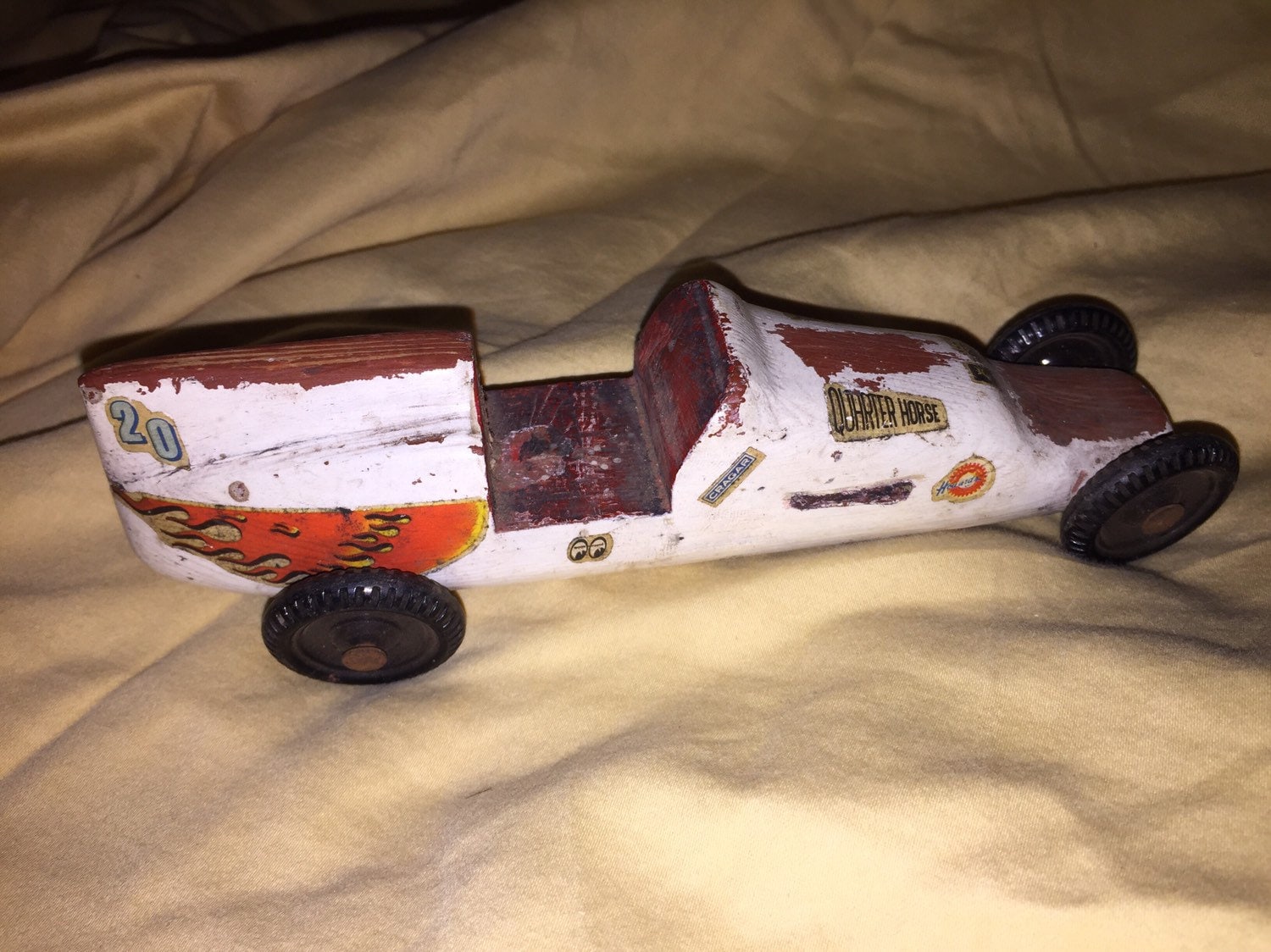 Vintage Indy Sprint Race Style Pinewood Derby Car Hand Made Painted ...