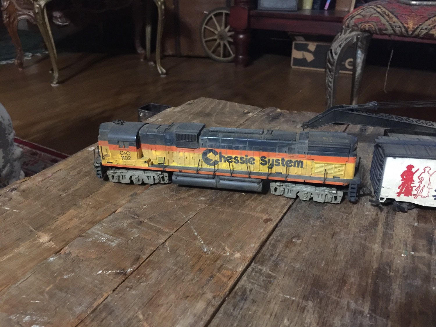 Vintage HO Scale Tyco Mantua Chessie System C&O 1102 Diesel Locomotive ...