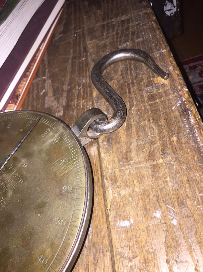 Antique SALTER'S 200lb Trade Spring Balance Scale With Hooks, No 20T ...