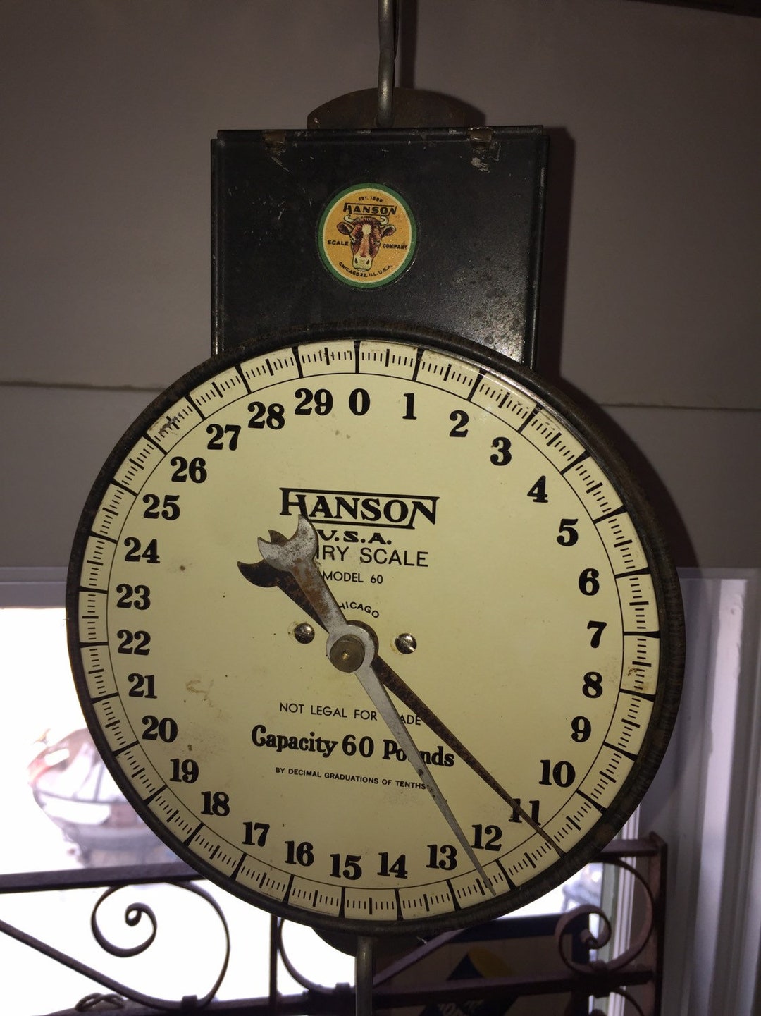 Vintage Hanson Dairy Scale Hanging 60 Lbs Capacity - Etsy