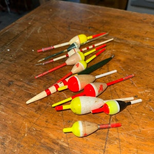 Vintage Set of 11 Fishing Bobbers From the 1960s and 70s, Great ...