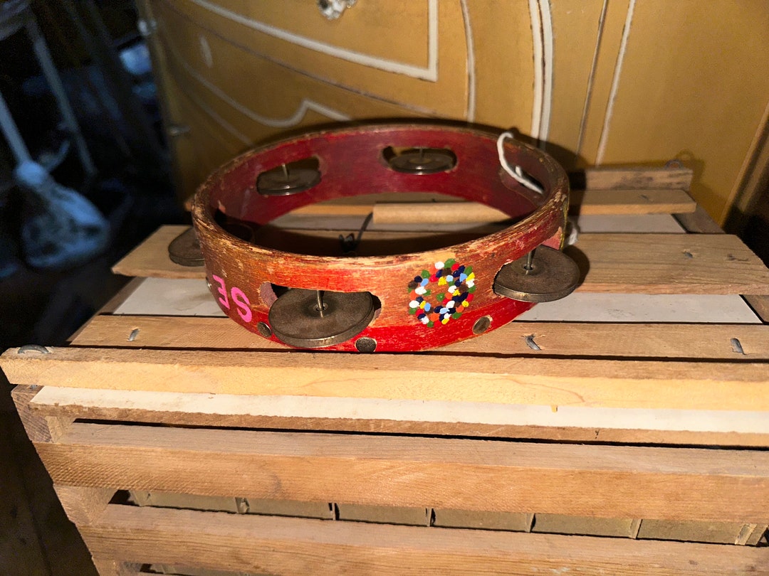Very Rare Antique Wooden Tambourine, Very Old, Very Cool, Works Great ...