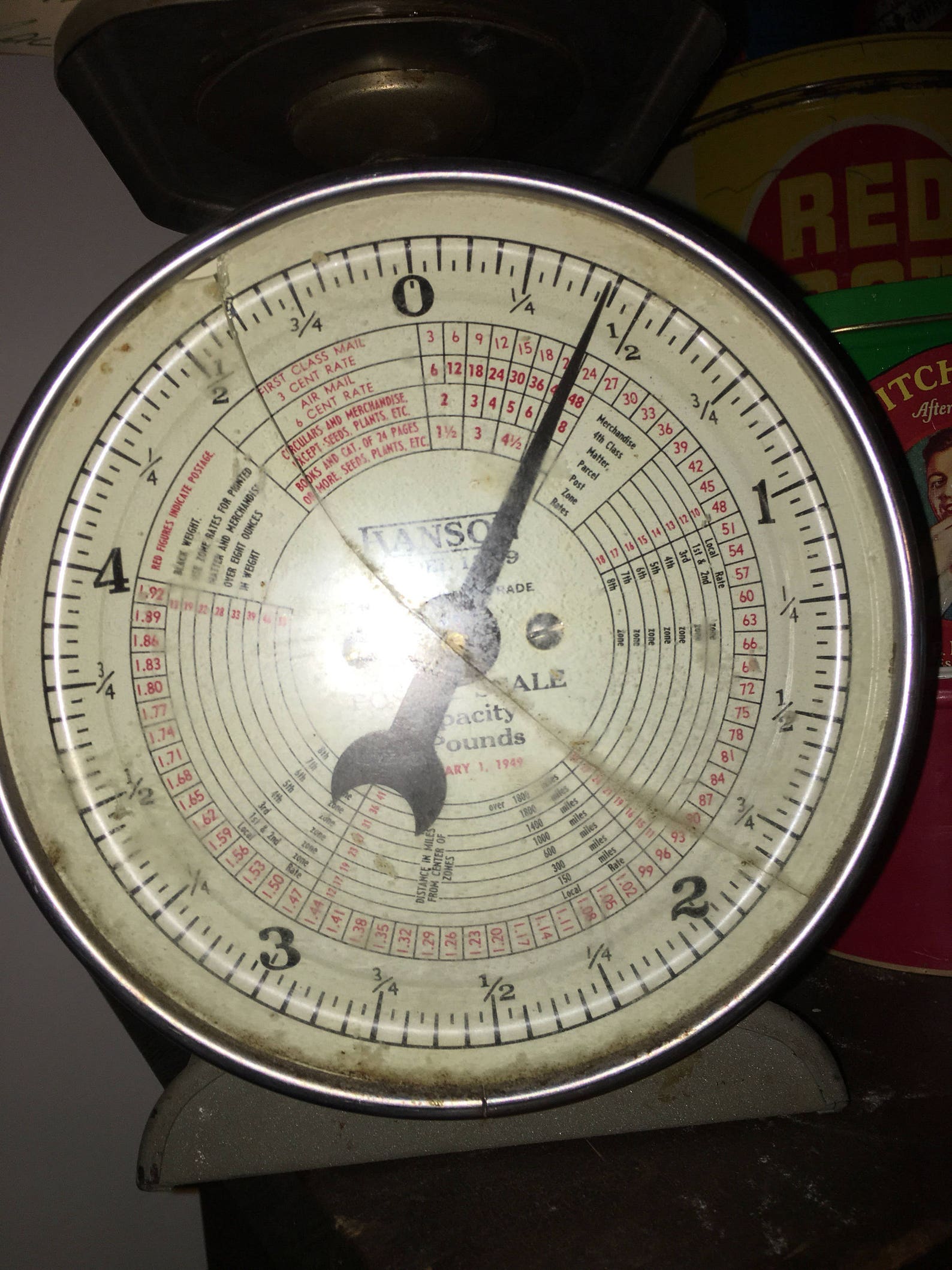 Vintage Hanson Scale 5 Lb, Glass is Cracked - Etsy