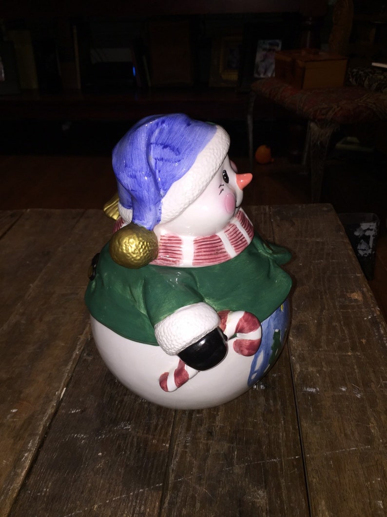 Snowman Cookie Jar by Jay Import Co - Etsy