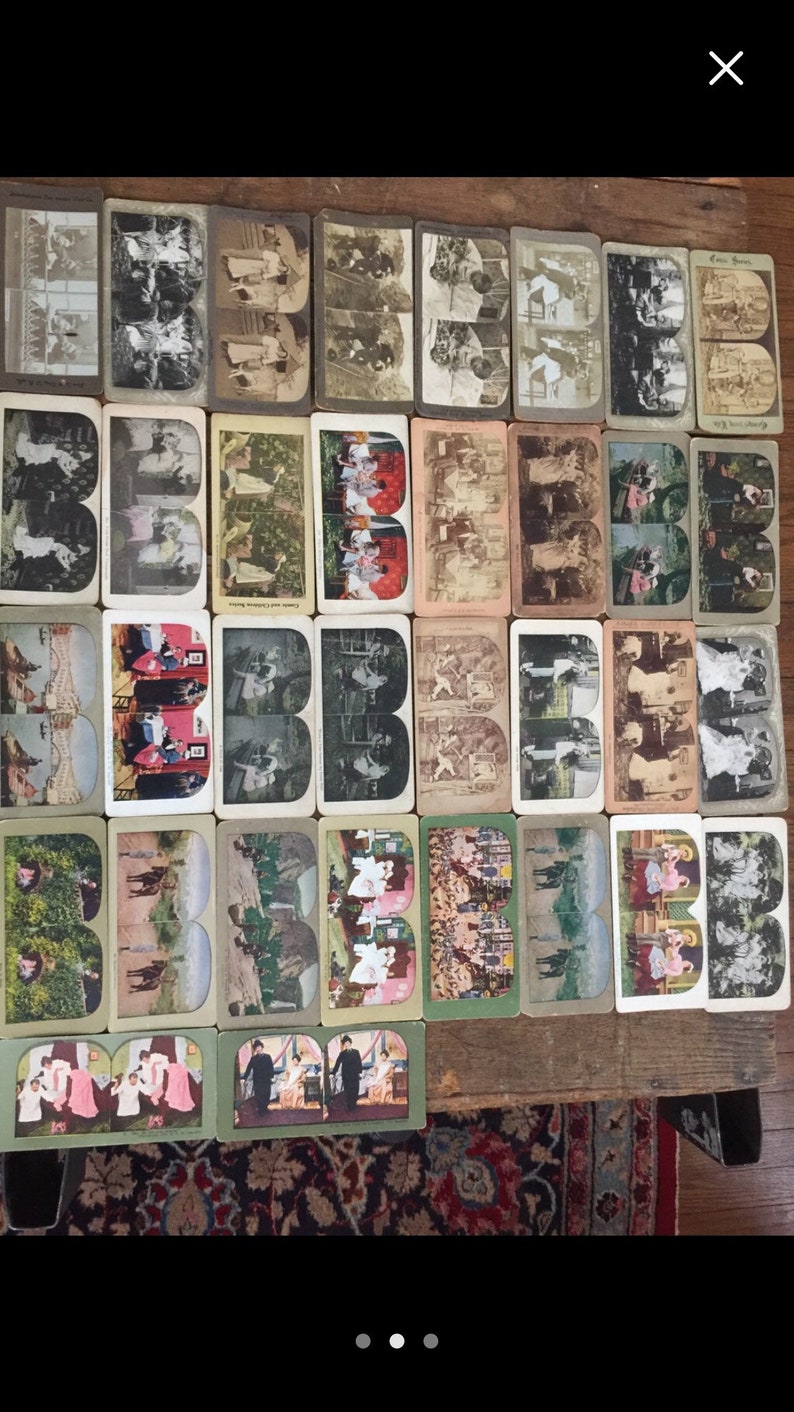 Vintage Set of Stereoscope Viewer 3D Cards 34 Total Cards - Etsy