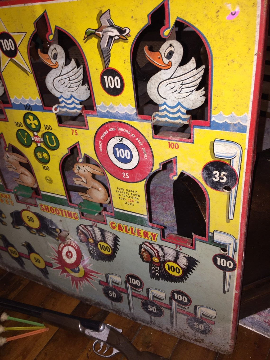 Vintage Knockdown Shooting Gallery Ducks Marx 1950s 29 X 25 - Etsy
