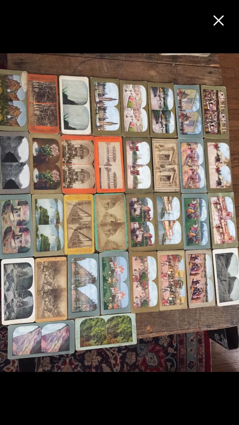 Vintage Set of Stereoscope Viewer 3D Cards 34 Total Cards | Etsy