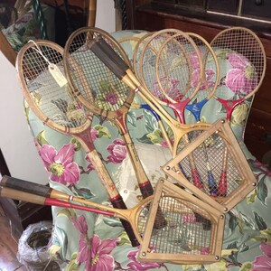Set of Two Vintage Badminton Wooden Rackets With Wood Case - Etsy