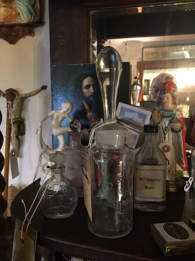 Antique Holy Water Bottle and Stopper | Etsy