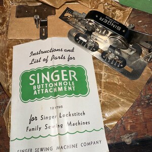 Antique SINGER BUTTONHOLE Attachment 121795 Complete - Etsy