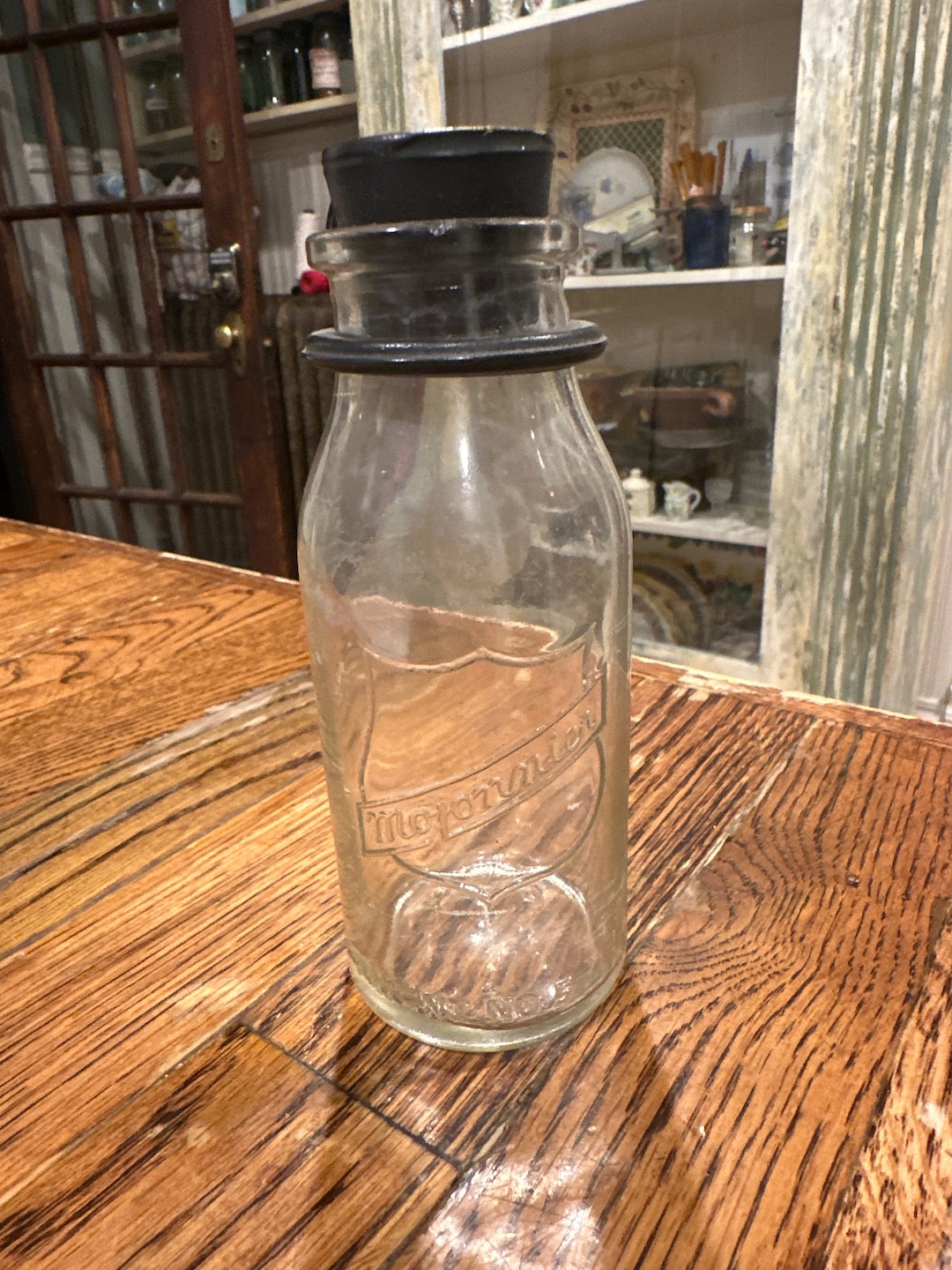 Mojonnier Dairy Chicago IL Illinois 1 Pt One Pint Milk Bottle W Rubber ...