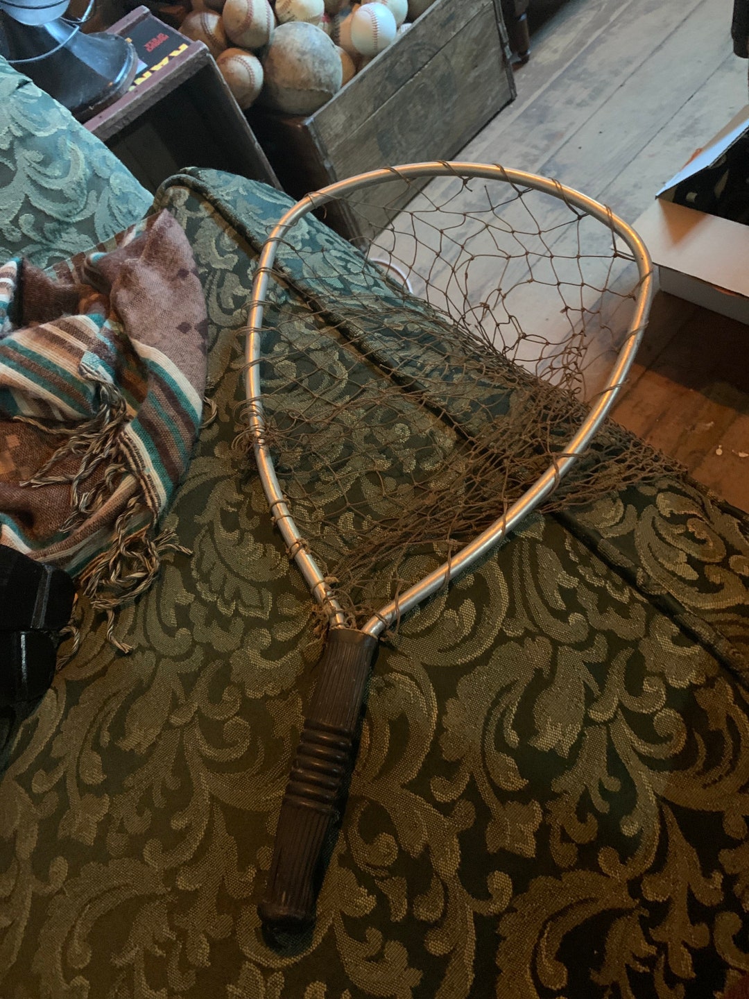 Vintage Fishing Net Approx 10 X 15 Inch Opening - Etsy