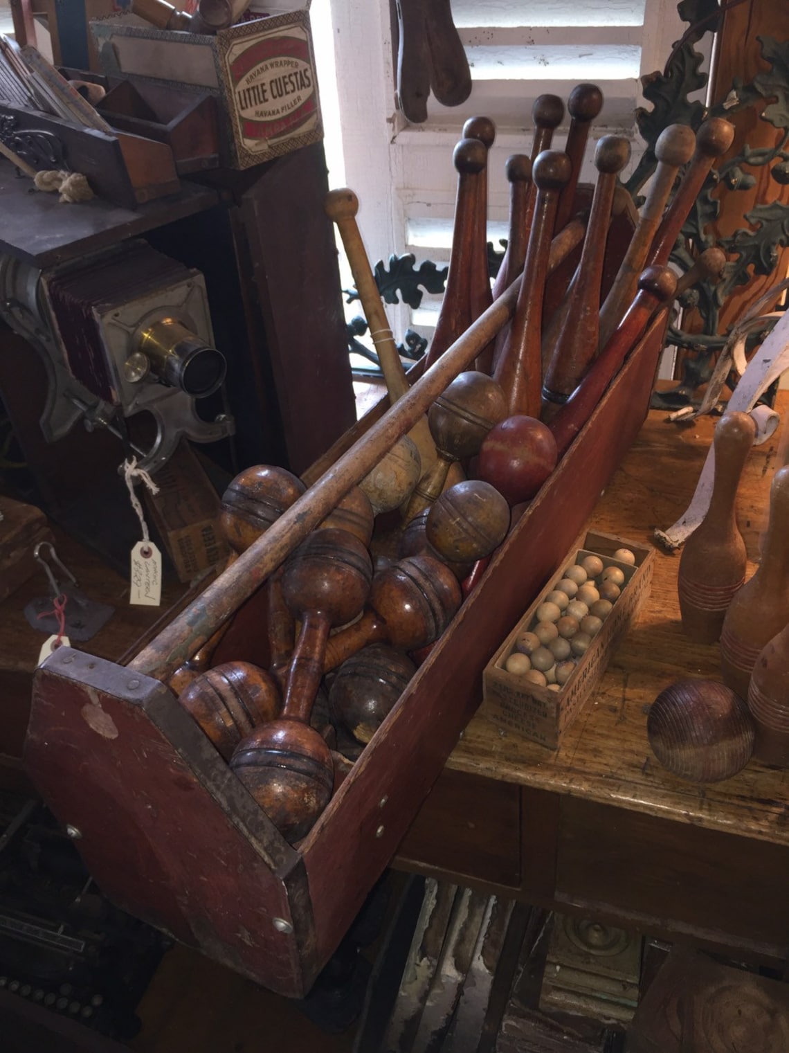 Antique Wood Barbell Set of 2 Original Condition Very Cool | Etsy