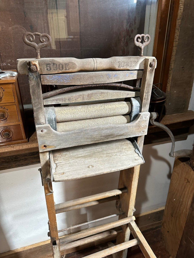 Antique Anchor Folding Bench Washer Wringer Double Wash Tub - Etsy