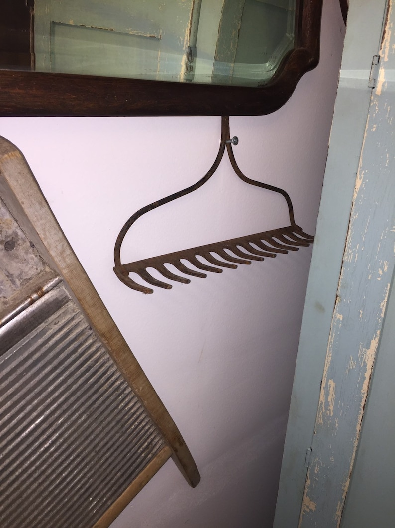 Vintage Rake End Coat Rack/clothes Rack Hooks Hanger Soap - Etsy