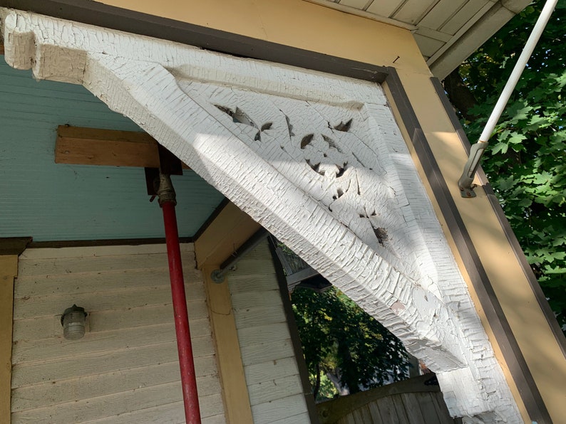 Pretty Pair C1880 Victorian Gingerbread Porch OR Eave Corbel Brackets ...