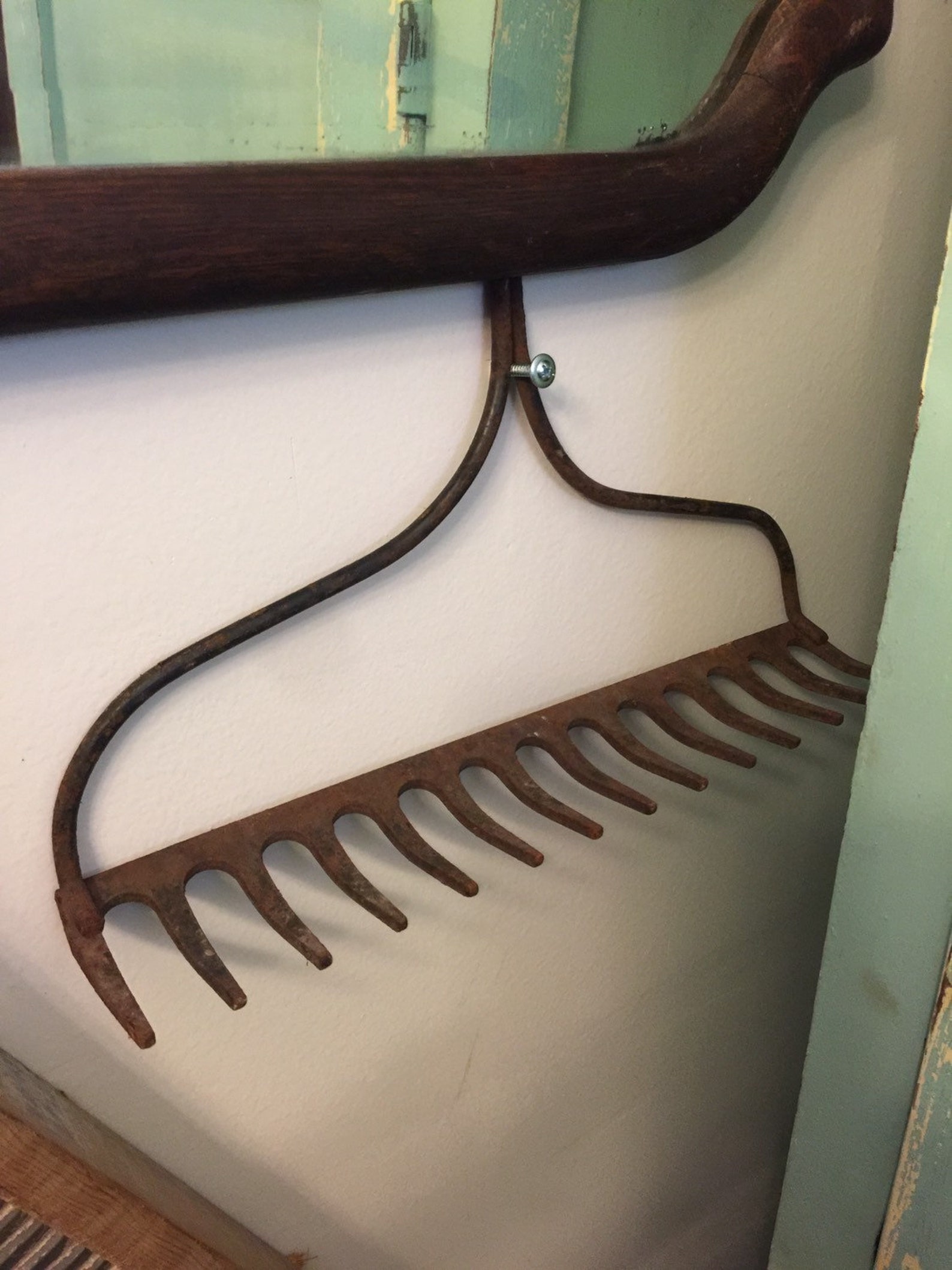 Vintage Rake End Coat Rack/clothes Rack Hooks Hanger Soap - Etsy