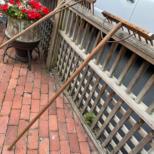 Antique Wooden Rake - Etsy