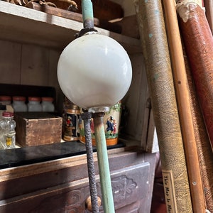 Antique 1890's Brass Barn Lightning Rod Weather Vane Glass Ball ...