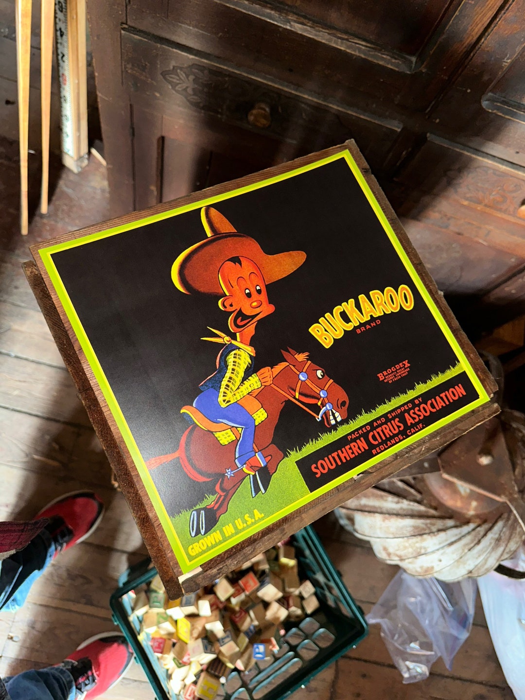 Vintage Buckaroo Brand Fruit Crate/box, Southern Citrus Association ...