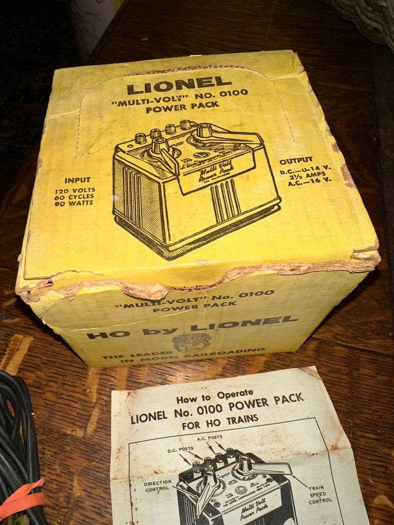Lionel HO 0100 90 Watt 2 1/2 Amp Transformer 1960's Lionel HO - Etsy