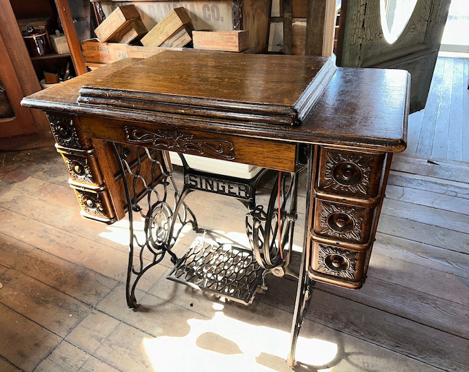 Singer Mfg Co Sewing Machine, Table and Stand, Very Solid, Great Old ...