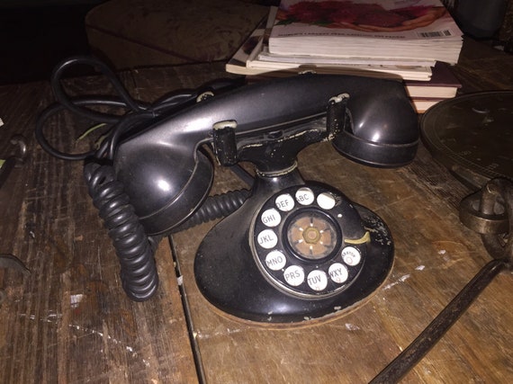 Antique Bakelite Desk Phone - Etsy