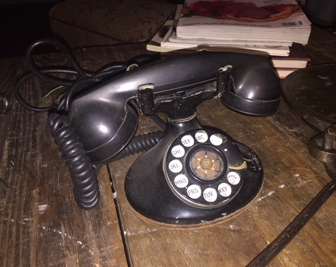 Antique Bakelite Desk Phone - Etsy