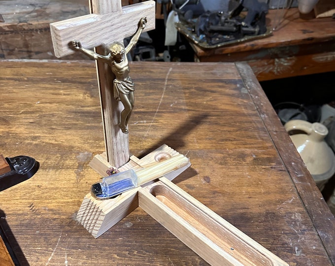 Vintage Wood Crucifix, Sick Call/ Last Rites / Vintage Wall Crucifix ...