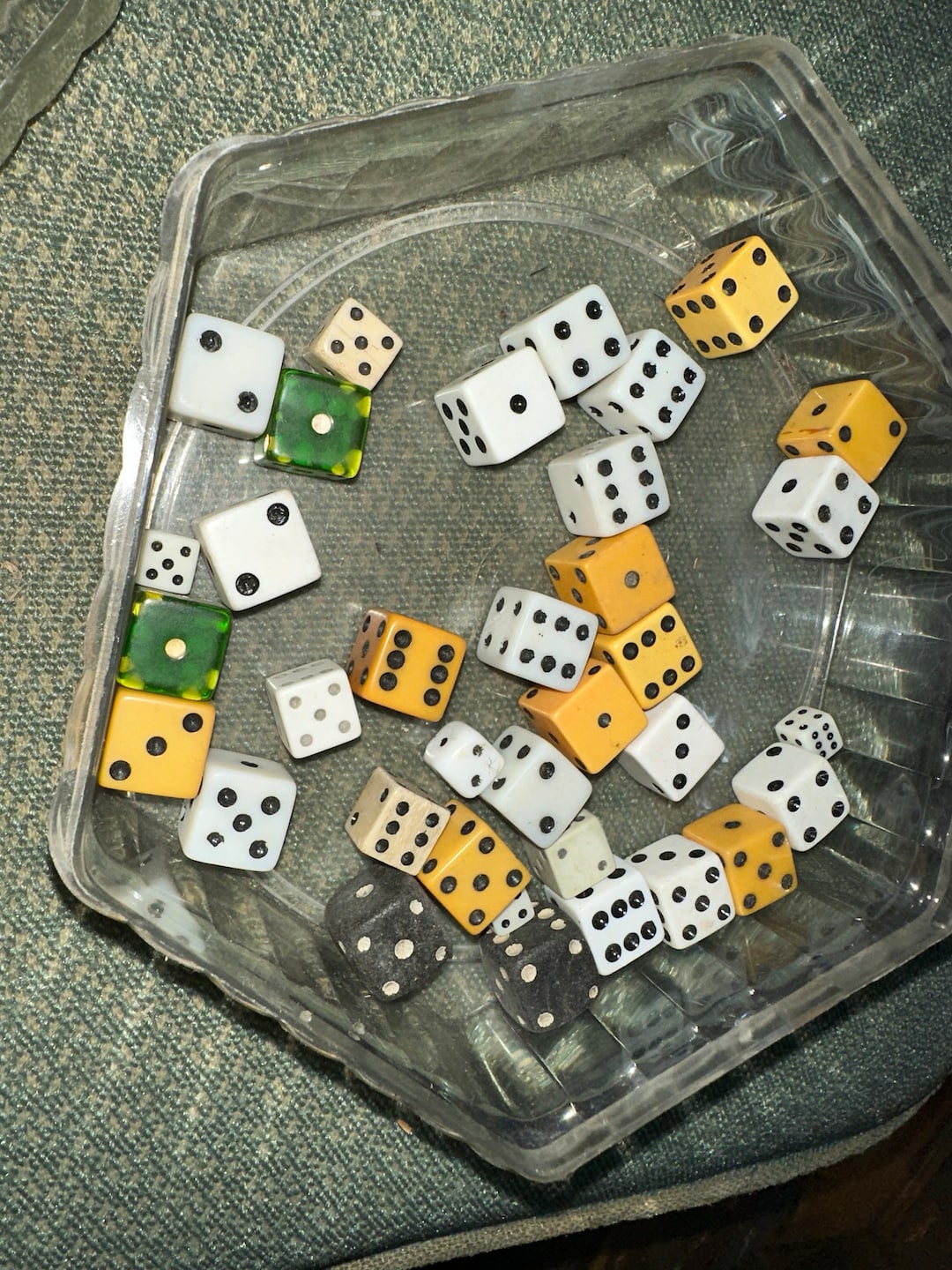 Lot of 35 Vintage Assorted Dice Ivory, Celluloid, Casino, Wood, Mixed ...