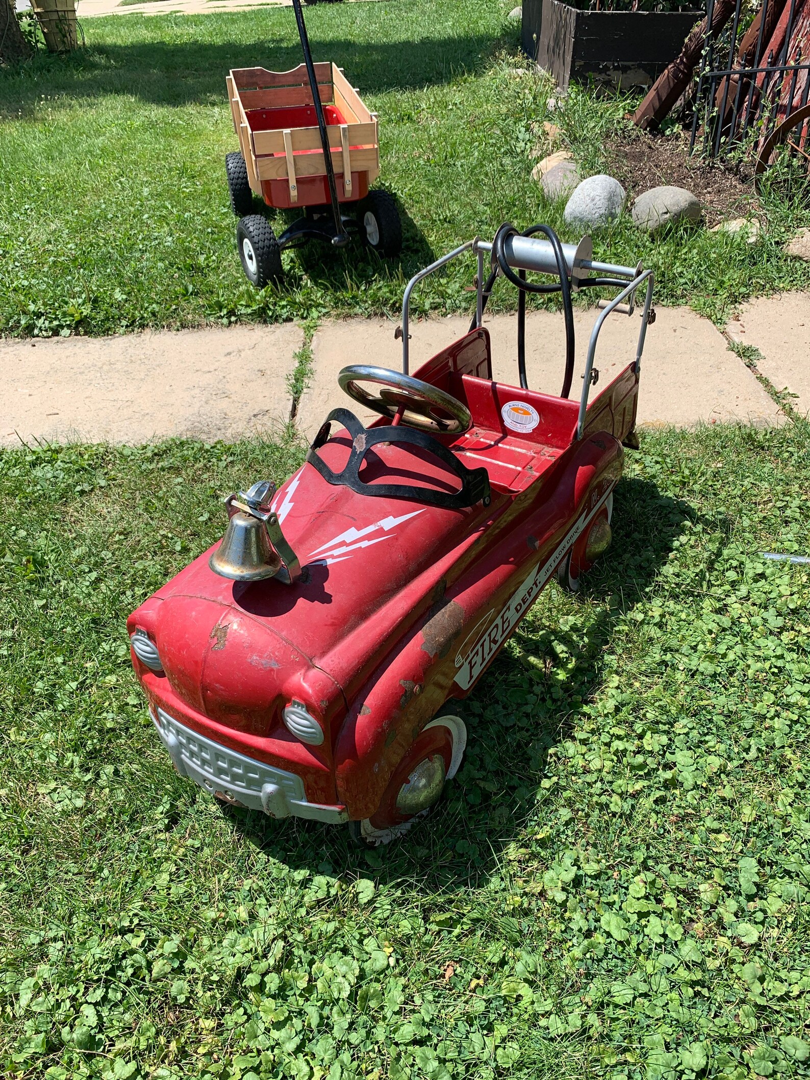 Vintage, Murray, Sad Face, Fire Truck, Metal, Great Store Prop, Solid ...