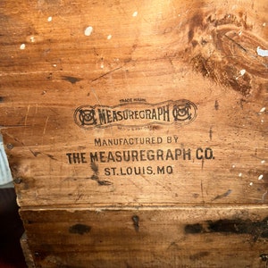 Vintage the Measuregraph Company St Louis Wood Crate - Etsy