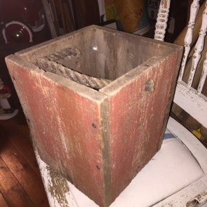 Primitive Red Wooden Bucket, Heavy Duty, Approximately 10" X 12" - Etsy