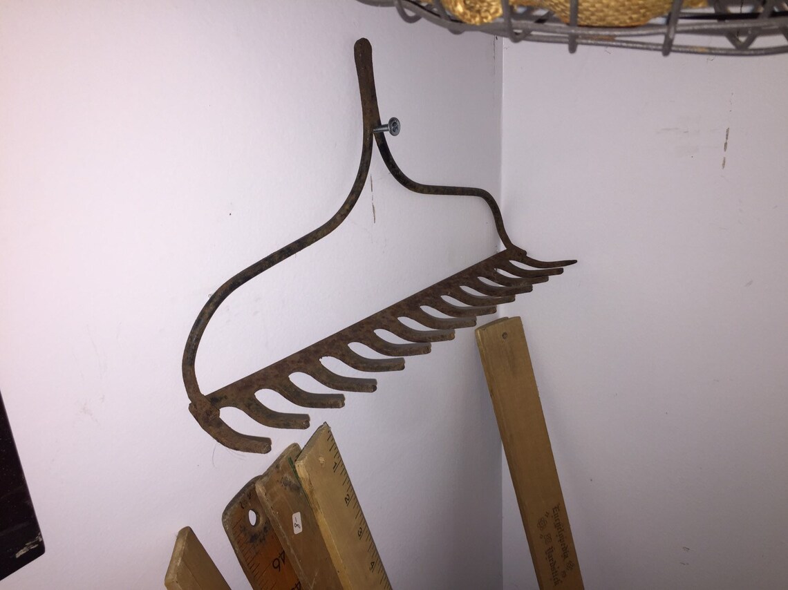 Vintage Rake End Coat Rack/clothes Rack Hooks Hanger Soap - Etsy