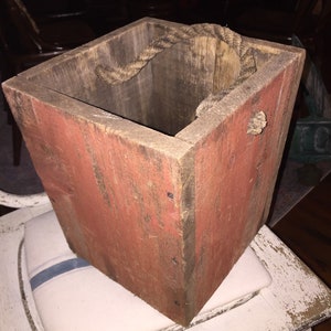 Primitive Red Wooden Bucket, Heavy Duty, Approximately 10" X 12" - Etsy