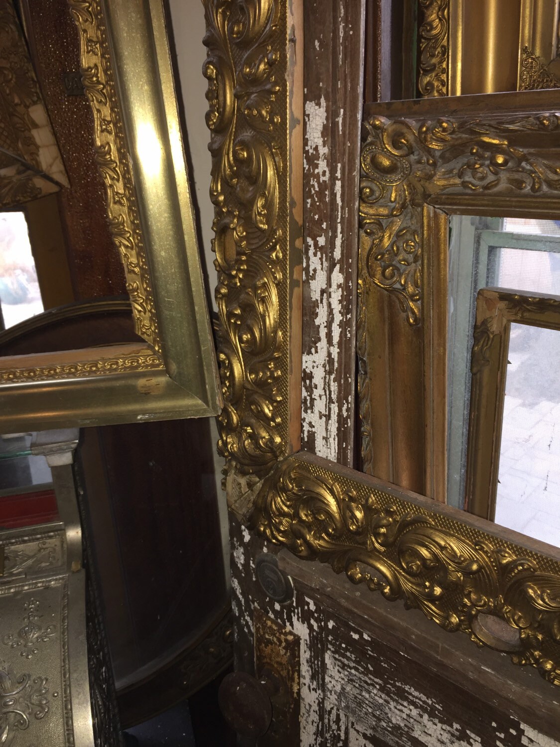 Antique Wood and Plaster Picture Frame Approx 48 Tall | Etsy