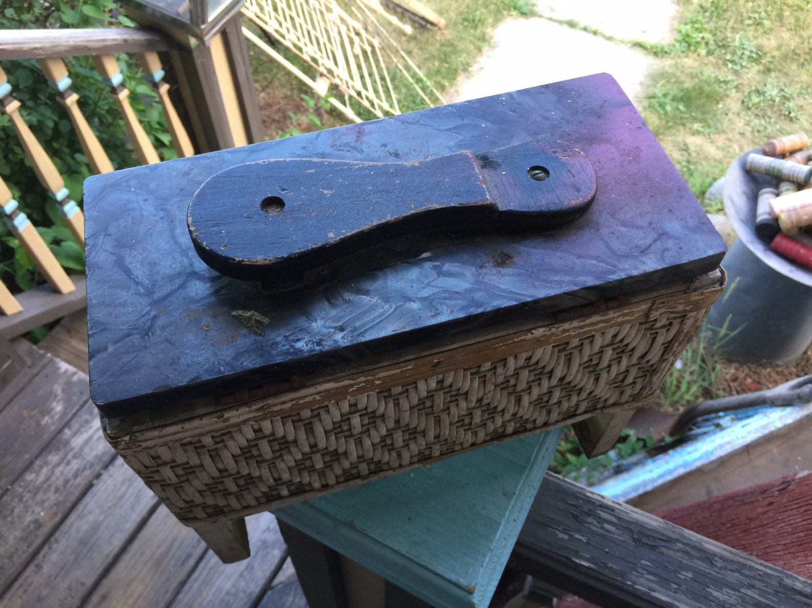Antique Wicker Shoe Shine Foot Stool/kit 1930's Full of - Etsy