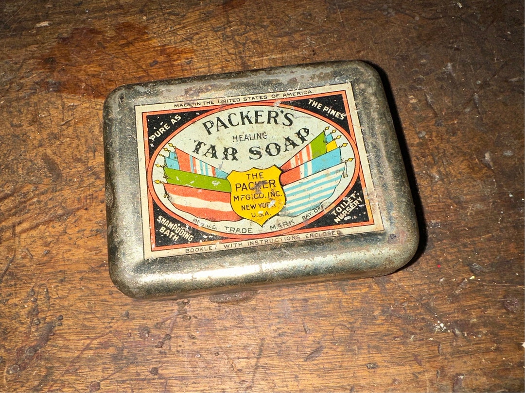 Vintage Packers Tar Soap Tin. This Metal Tin Once Contained Pine Tar ...