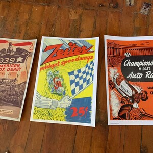Vintage Midget Racing Poster Thick Cardboard Great Shape - Etsy