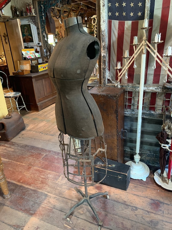 Antique Victorian 1909 Dress Form Mannequin, 6' heigh… - Gem