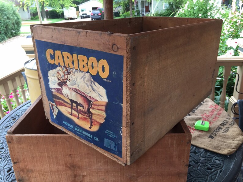 Cariboo Brand Apple Crate/box Wenoka Apples Oroville - Etsy