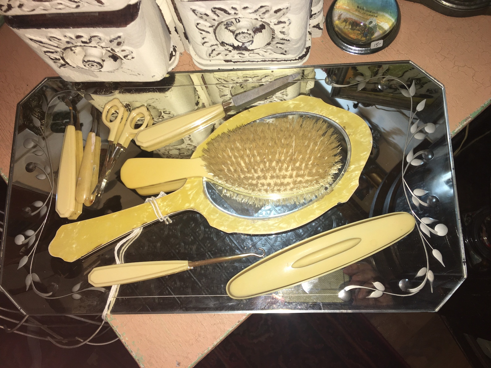 Vintage 1940/50s Vanity Set Great Condition Numerous Pieces - Etsy