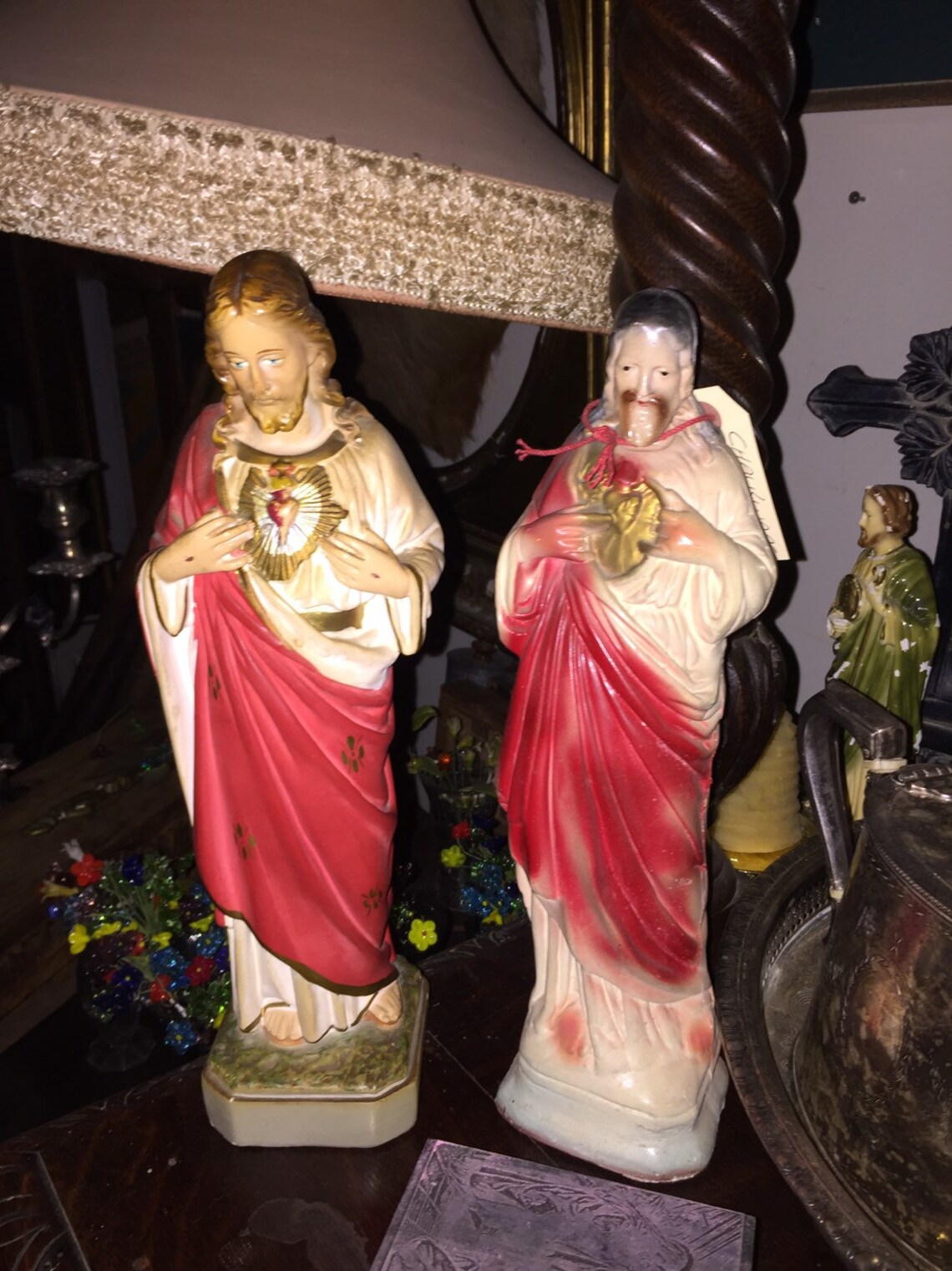 Vintage Religious Statue Plaster Jesus Statue Religious Relic, Casting ...