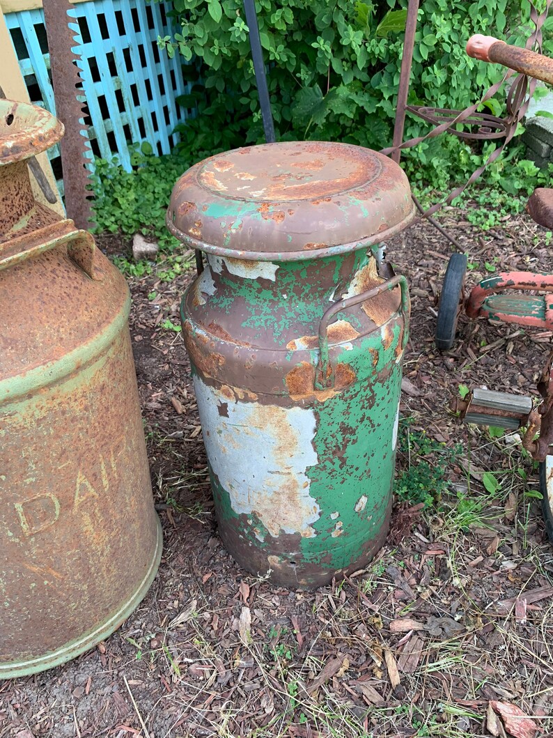 Vintage Palmer Square Dairy Farm Milk Can Cream Can With - Etsy