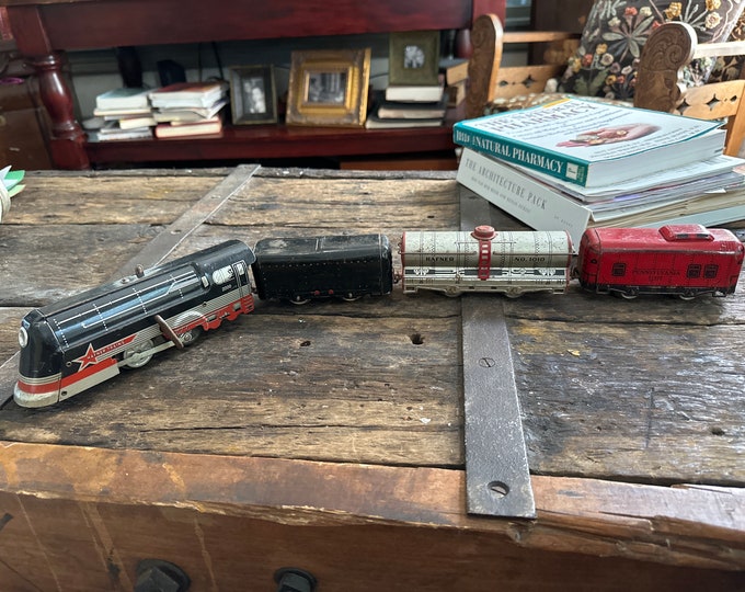 1930's Hafner Metal Train Set 4 Pieces - Etsy