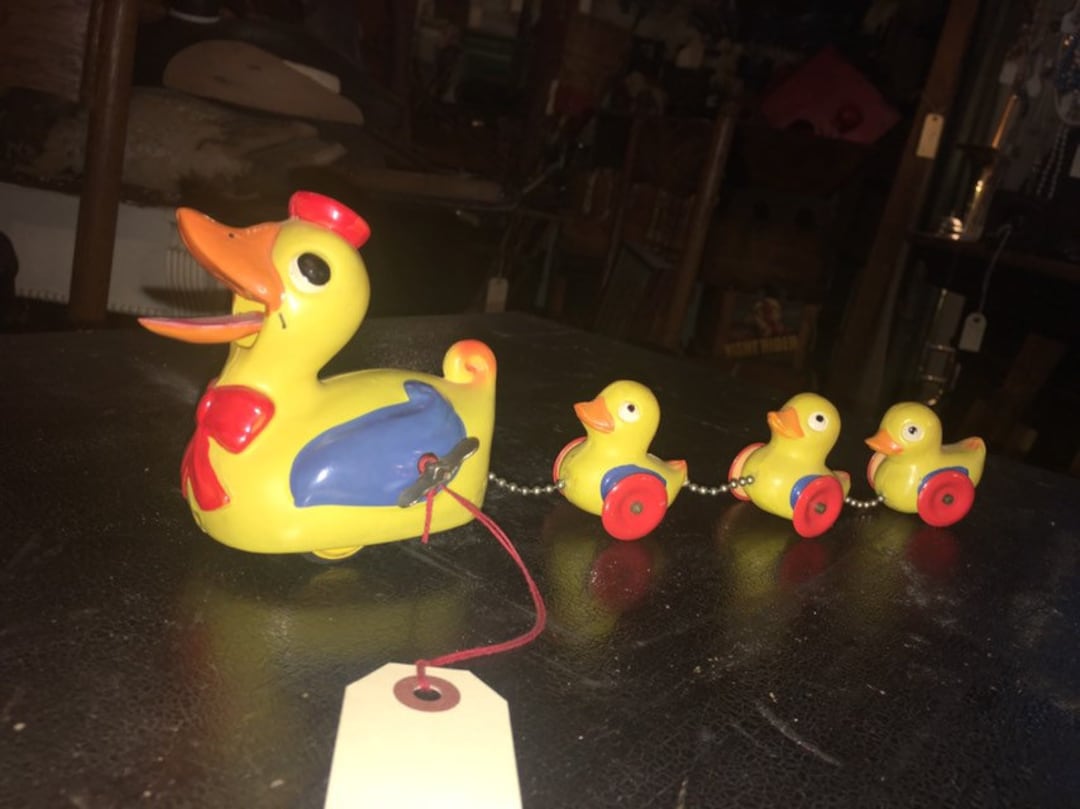 Vintage 1960s Cute Wind up Duck Family of 4, C. Works Well - Etsy